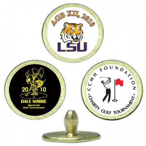 Customized Golf Ball Markers - custom logo ball markers and hat clips